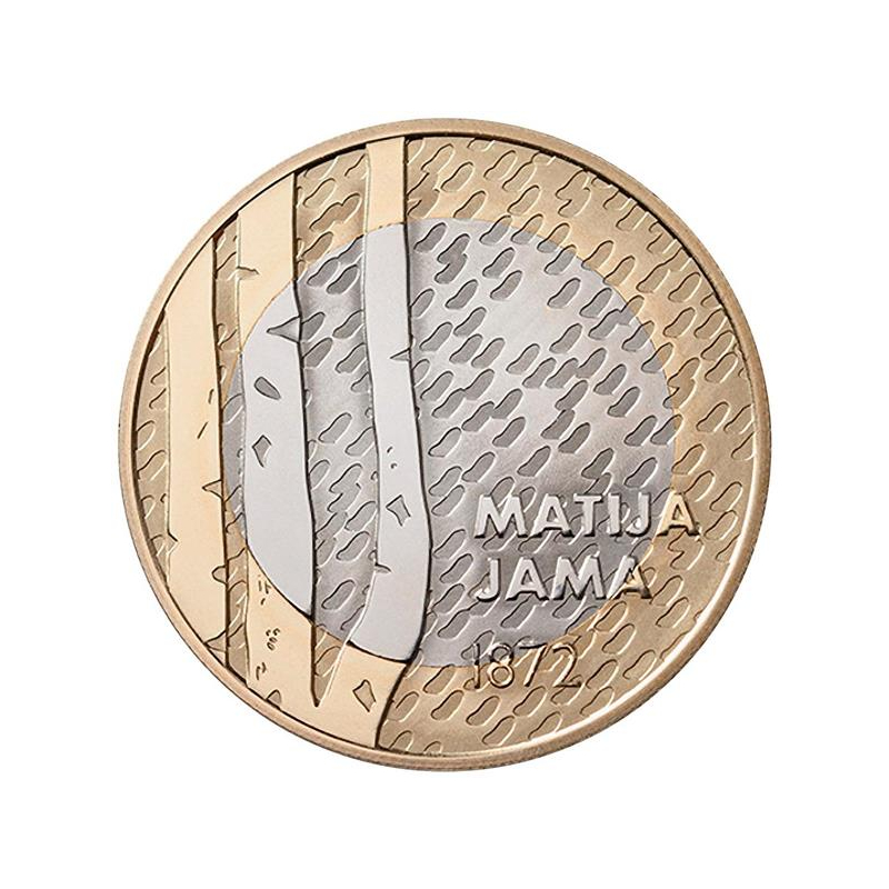 3 Euro Bimetall Slowenien 2022 Matija Jama - 150. Geburtstag BU - Aur ...