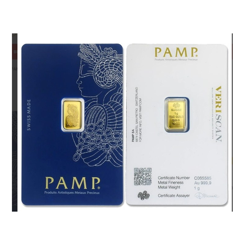 NEU* 1 g Goldbarren - FORTUNA - (geprägt) 999,99 im Blister - Pamp Su ...