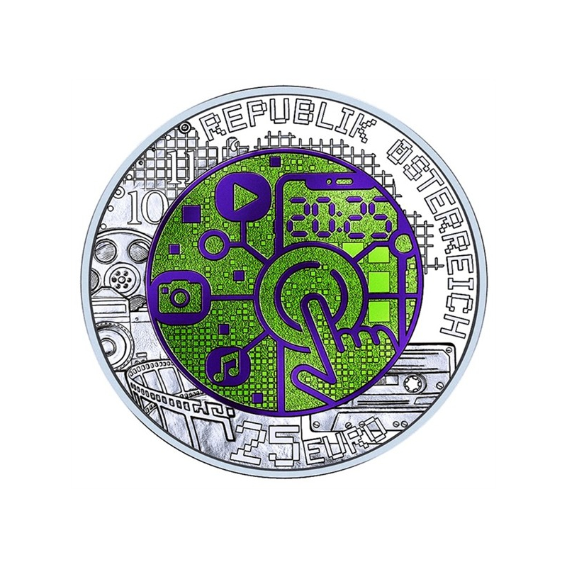 25 Euro Österreich Niob 2025 - Digitalisierung - Handgehoben HGH - Au ...