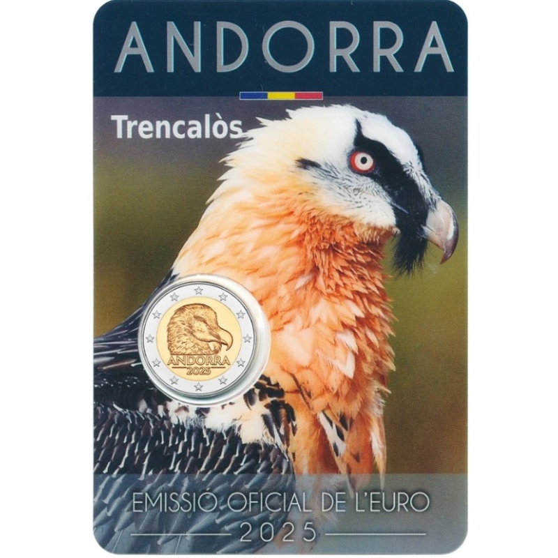 2 Euro Andorra 2025 - Bartgeier - 2025 Coin Card - Aurinum Online Mün ...
