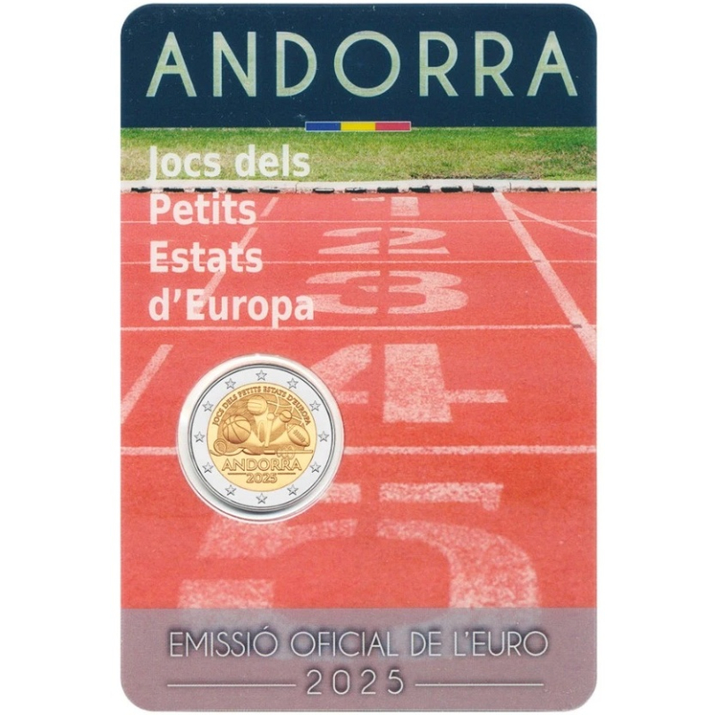 2 Euro Andorra 2025 - Spiele der Kleinstaaten - 2025 Coin Card - Auri ...