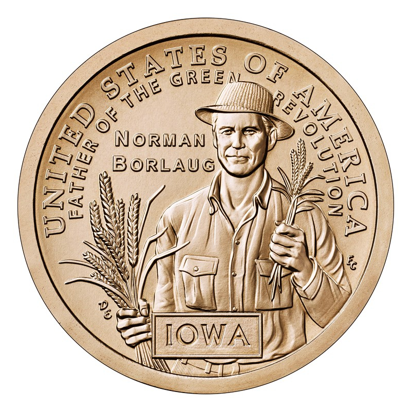 USA 1$ 2026 American Innovation - NORMAN BORLAUG FATHER OF THE GREEN ...