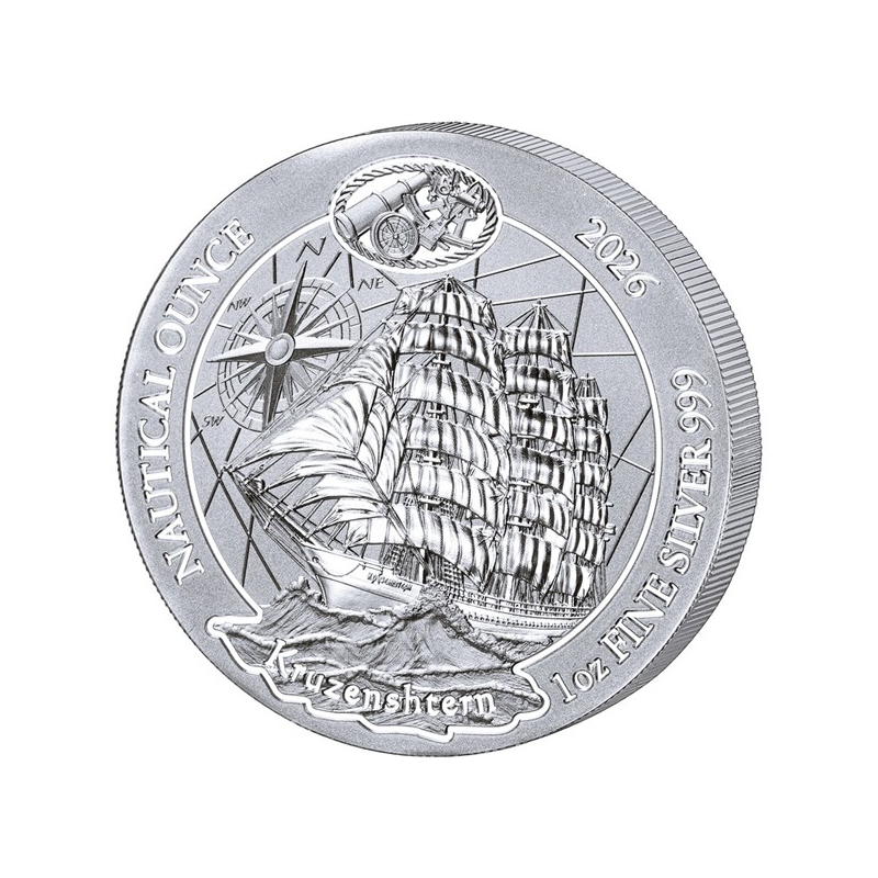 NEU * 1 oz Ruanda Rwanda 2026 BU - KRUZENSHTERN Frachtsegelschiff 192 ...