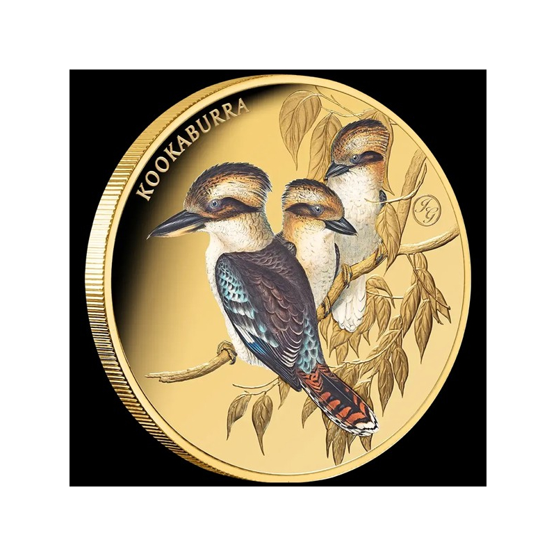 1 oz Gold Niue 2026 Proof - Kookaburra - John Gould Edition Birds of ...