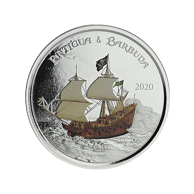 ab Lager** 1 oz Antigua und Barbuda 2020 Proof - Piratenschiff RUM RU ...